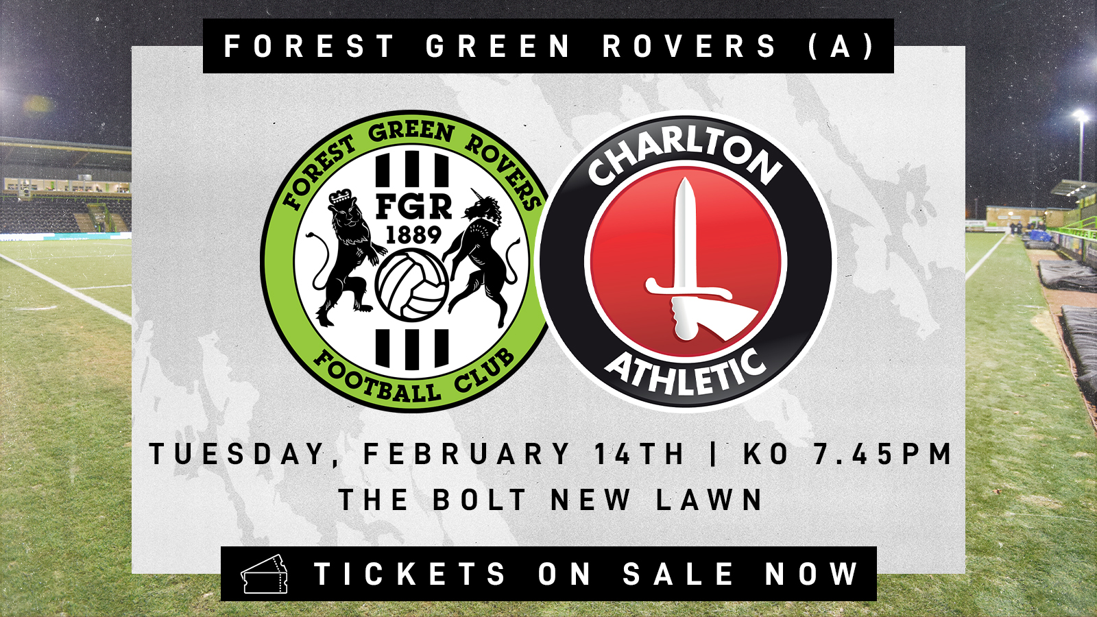 Forest Green away tickets on sale now | Charlton Athletic Football Club