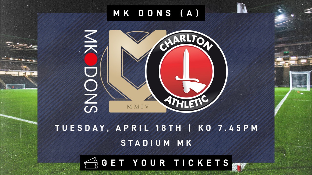 MK Dons away tickets on sale now | Charlton Athletic Football Club