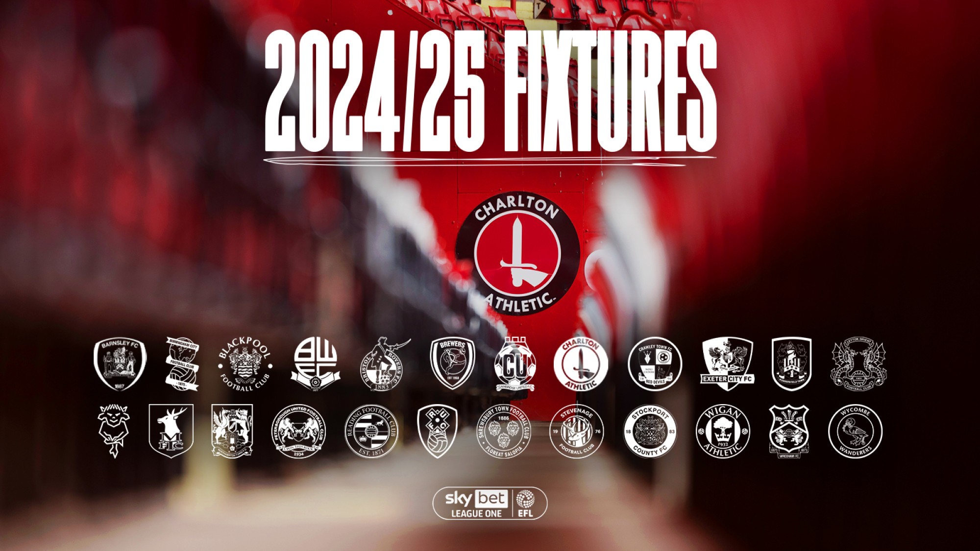 2024/25 Sky Bet League One fixtures announced | Charlton Athletic ...