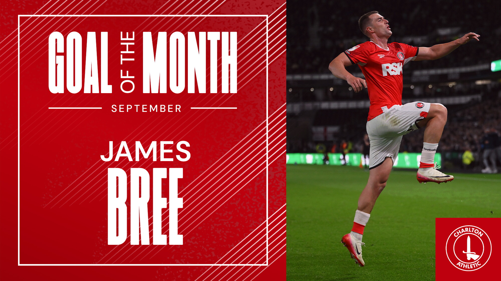 James Bree wins September Goal of the Month | Charlton Athletic ...
