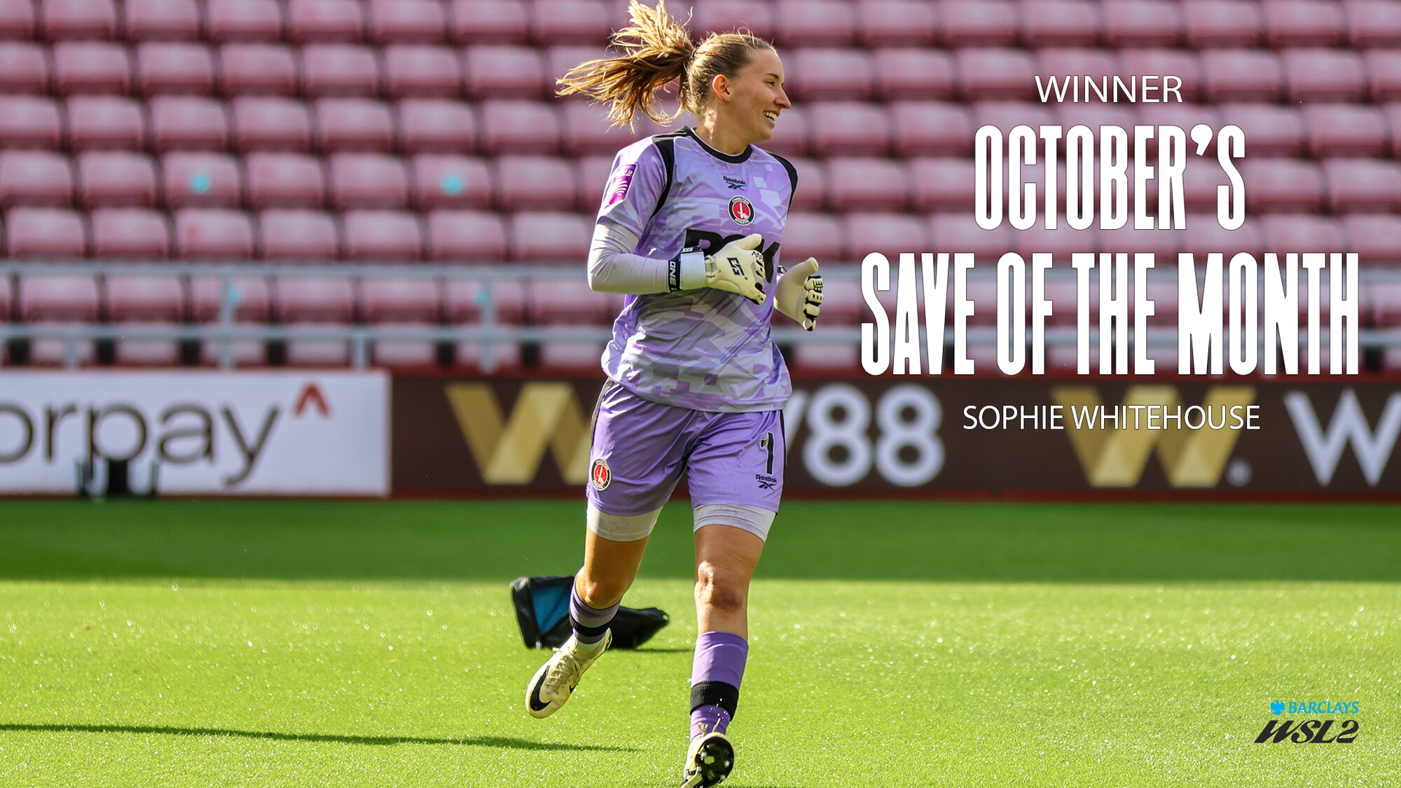 Sophie Whitehouse Wins Save of the Month | Charlton Athletic Football Club