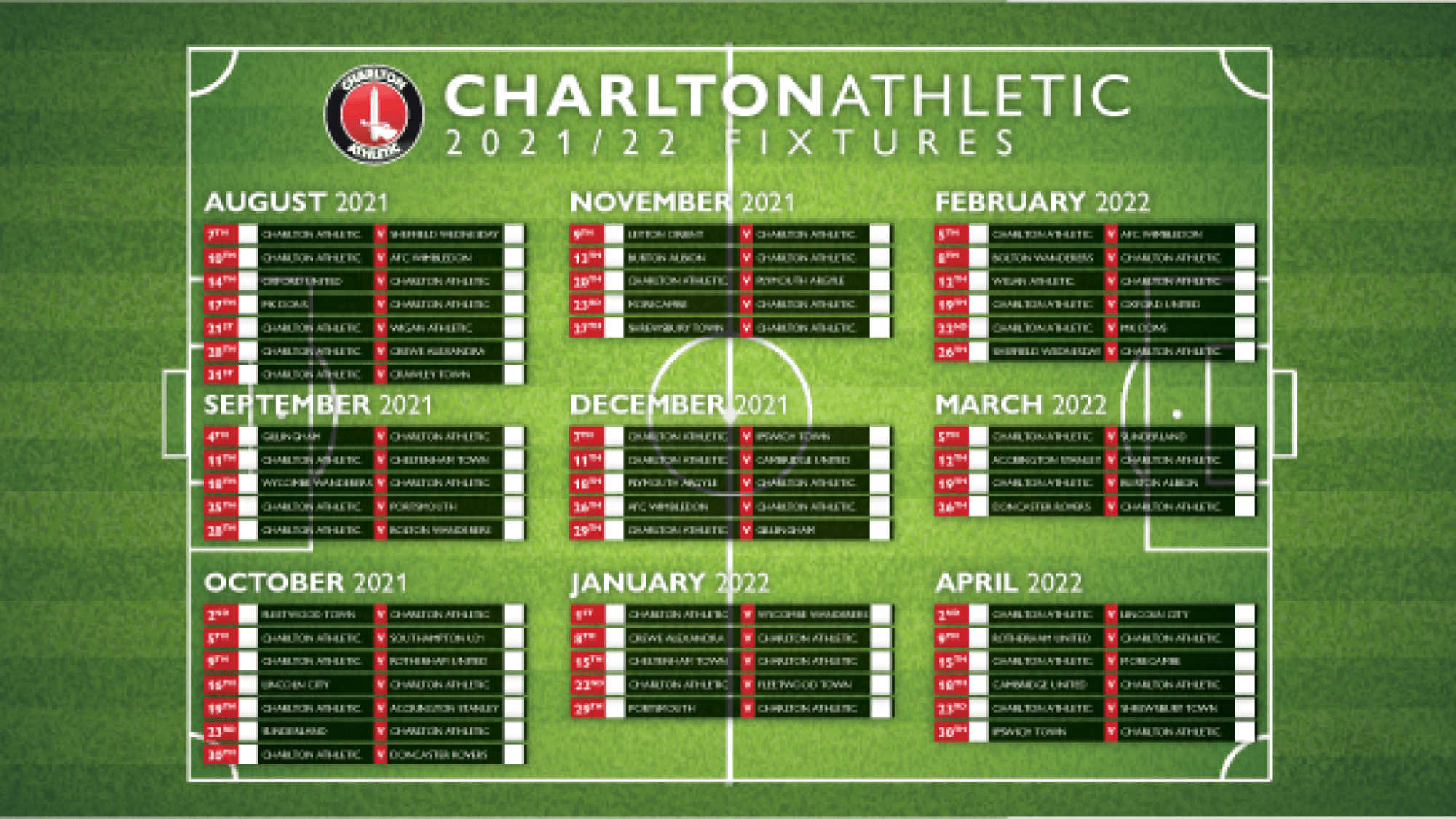 Redeem your 2021/22 fixture wall chart at the Crewe Alexandra game ...